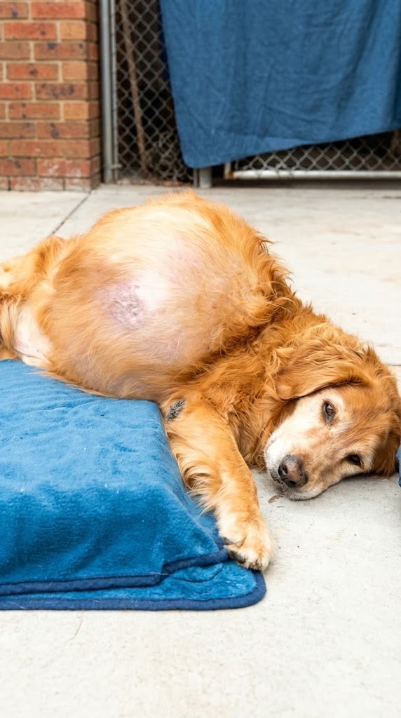 Left to Die on the Sand: The Golden Retriever Abandoned with a 46-lb ...